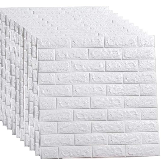MAGPIE Construction 3D White Brick Wallpaper for Wall PE Foam Wall ...