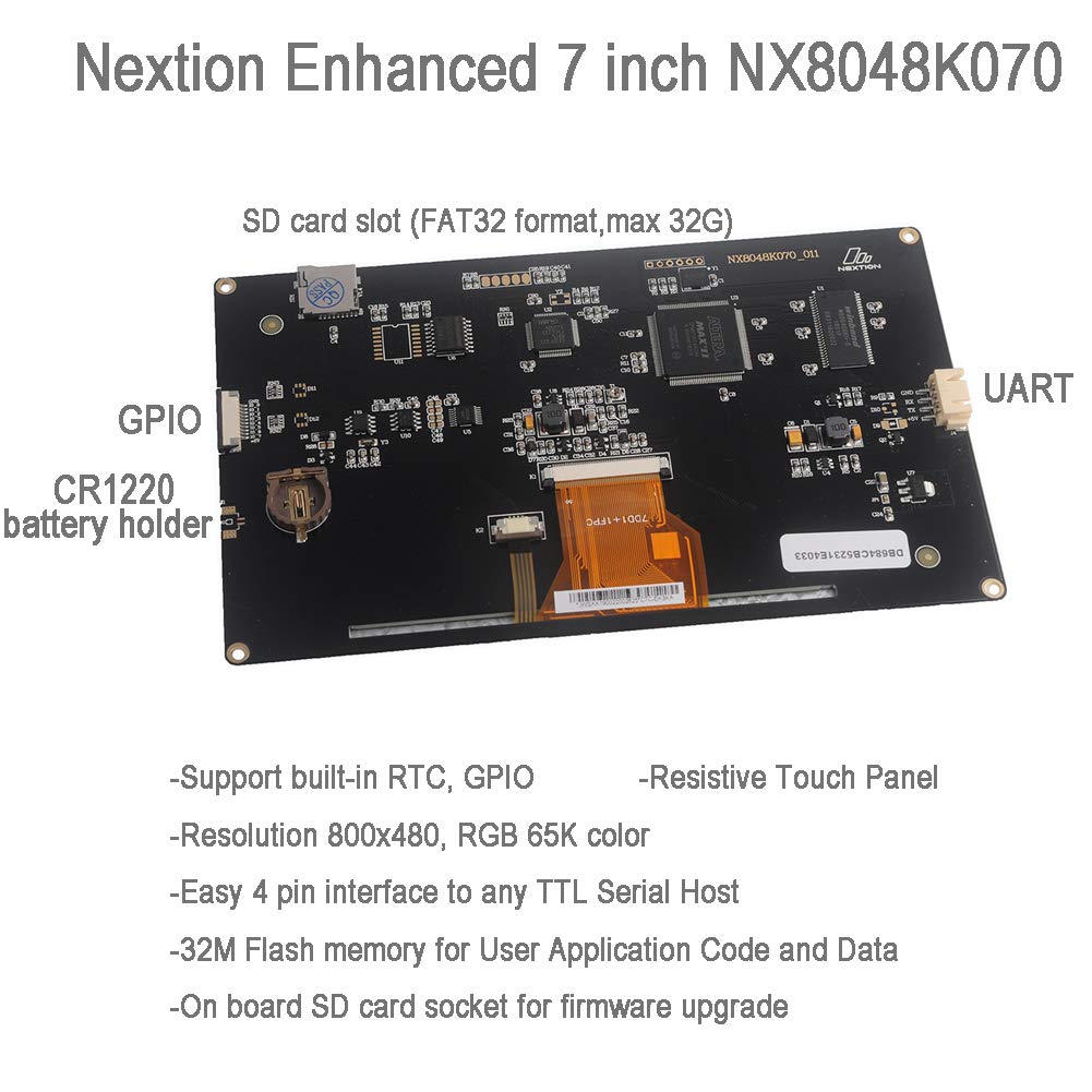 7" nextion Enhanced nx8048k070 HMI LCD Touch display pour Raspberry Pi Arduino, Équipements ...