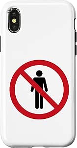 Amazon.com: iPhone X/XS No Entry Male Sign No Men Allowed Symbol Case ...