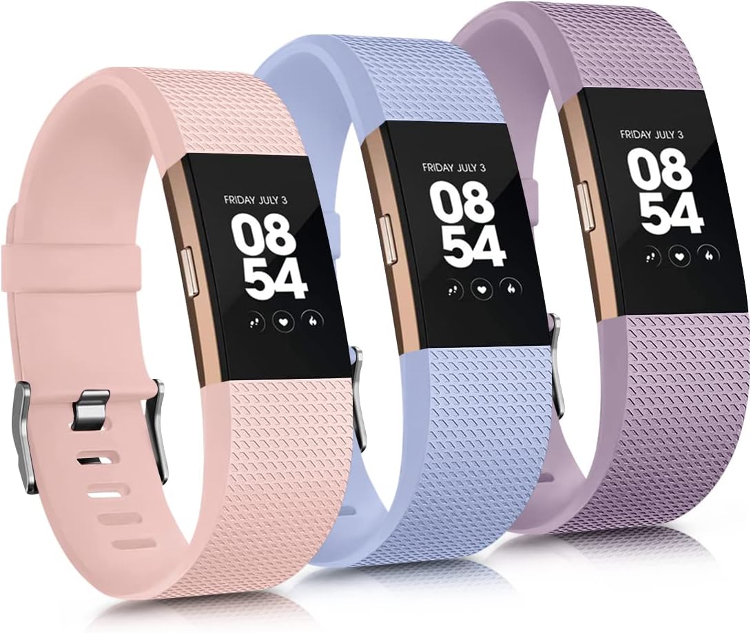 AK Compatible For Fitbit Charge 2 straps for Women Men,3 Pack ...
