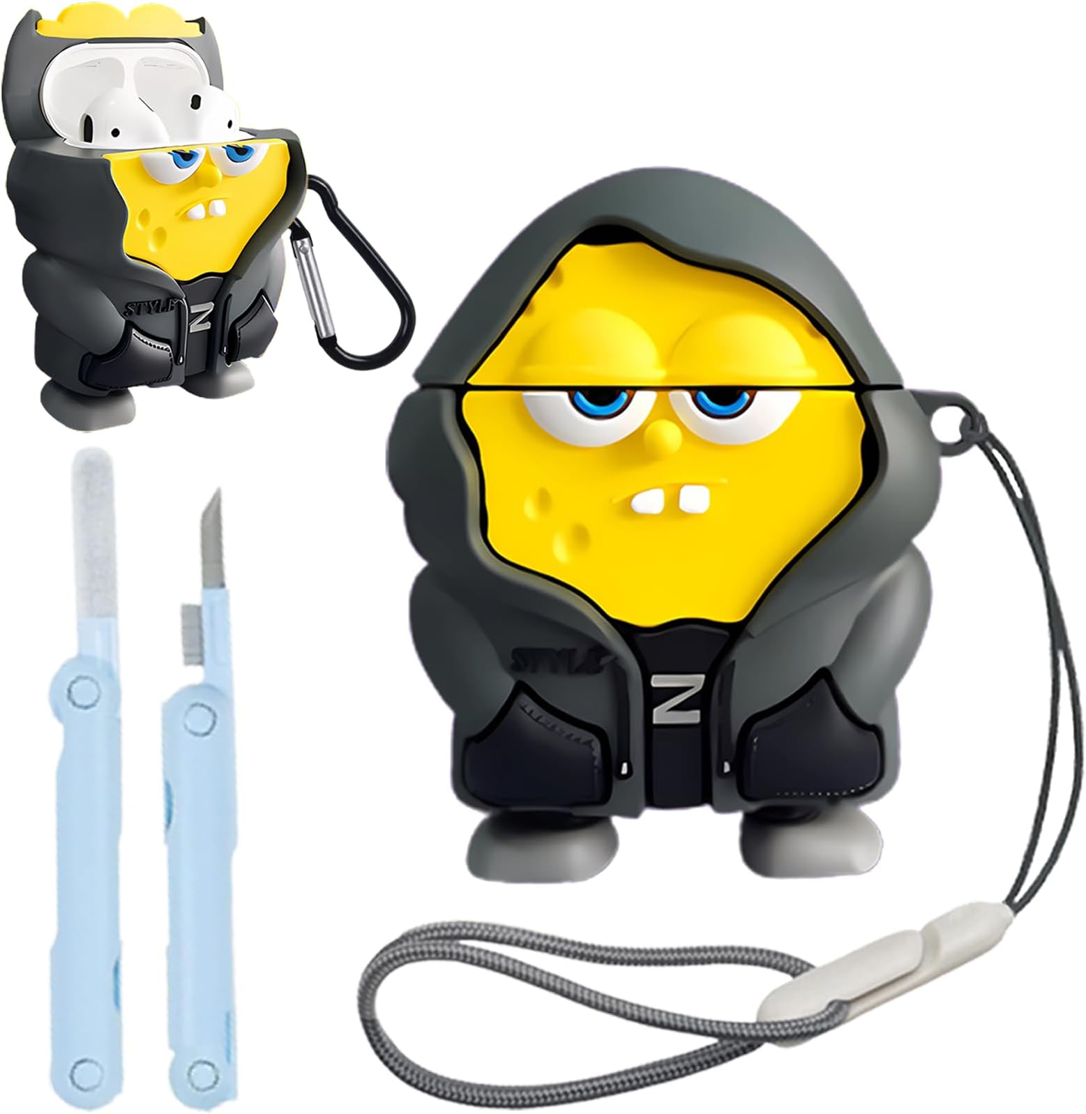 Amazon.com: AIOPTO Cute Cartoon Character AirPods Case Cover with ...