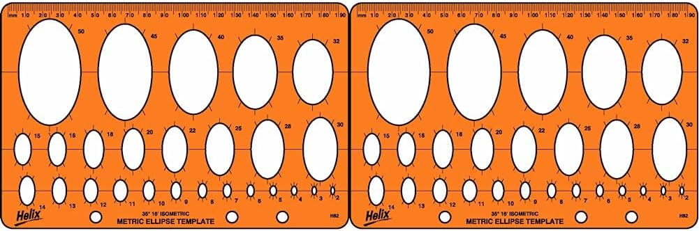 Helix Ellipse Stencil Template, Ellipse Shape Stencil, H82010 (Pack of ...