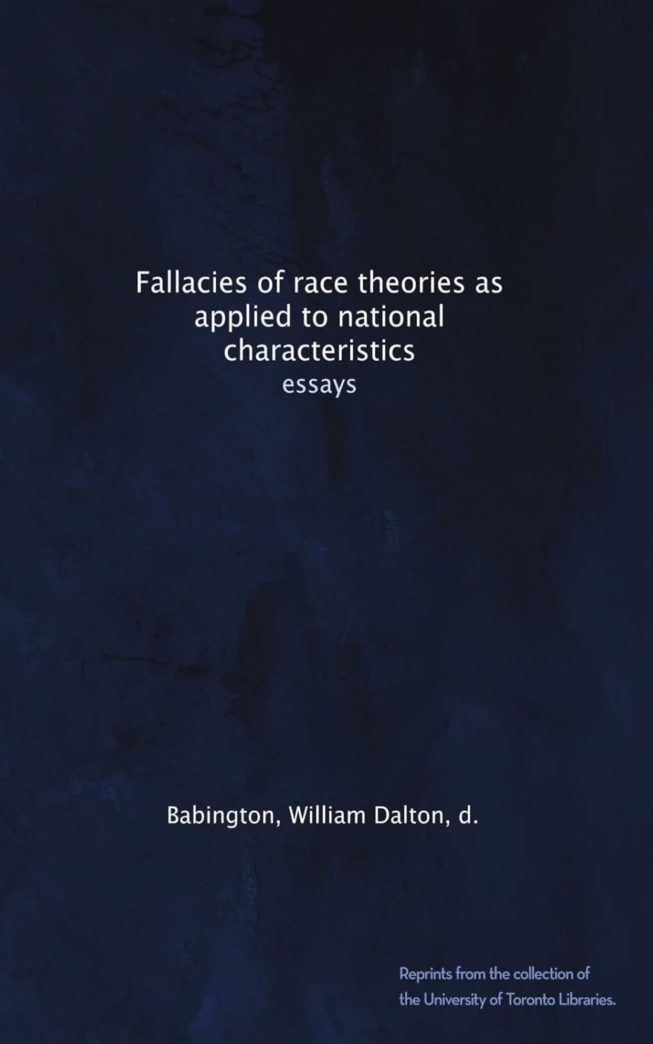 Fallacies of race theories as applied to national characteristics ...