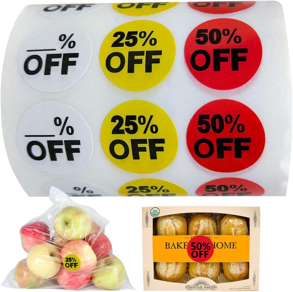 Amazon.com : 3/4 Inch Blank Off Price Stickers Labels Stickers for ...