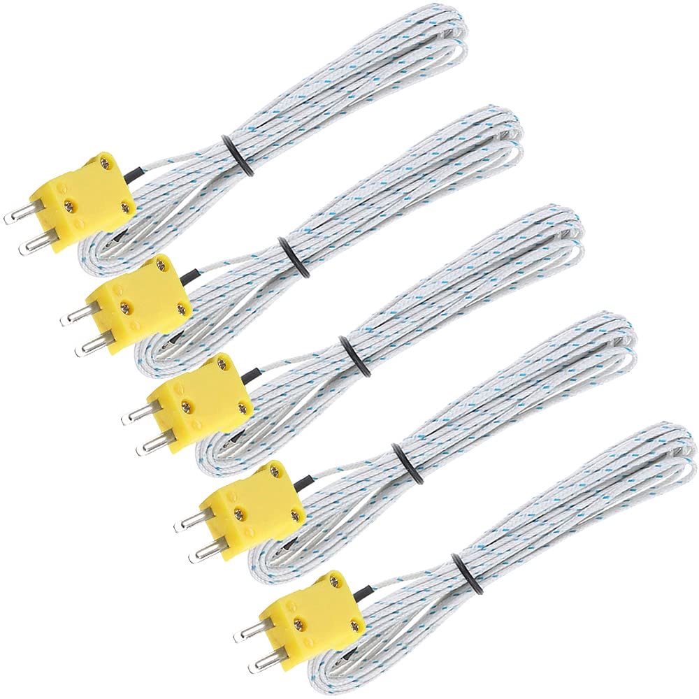 Buy Litensh 5PCS 3M K Type Thermocouple Probe Temperature Sensor ...