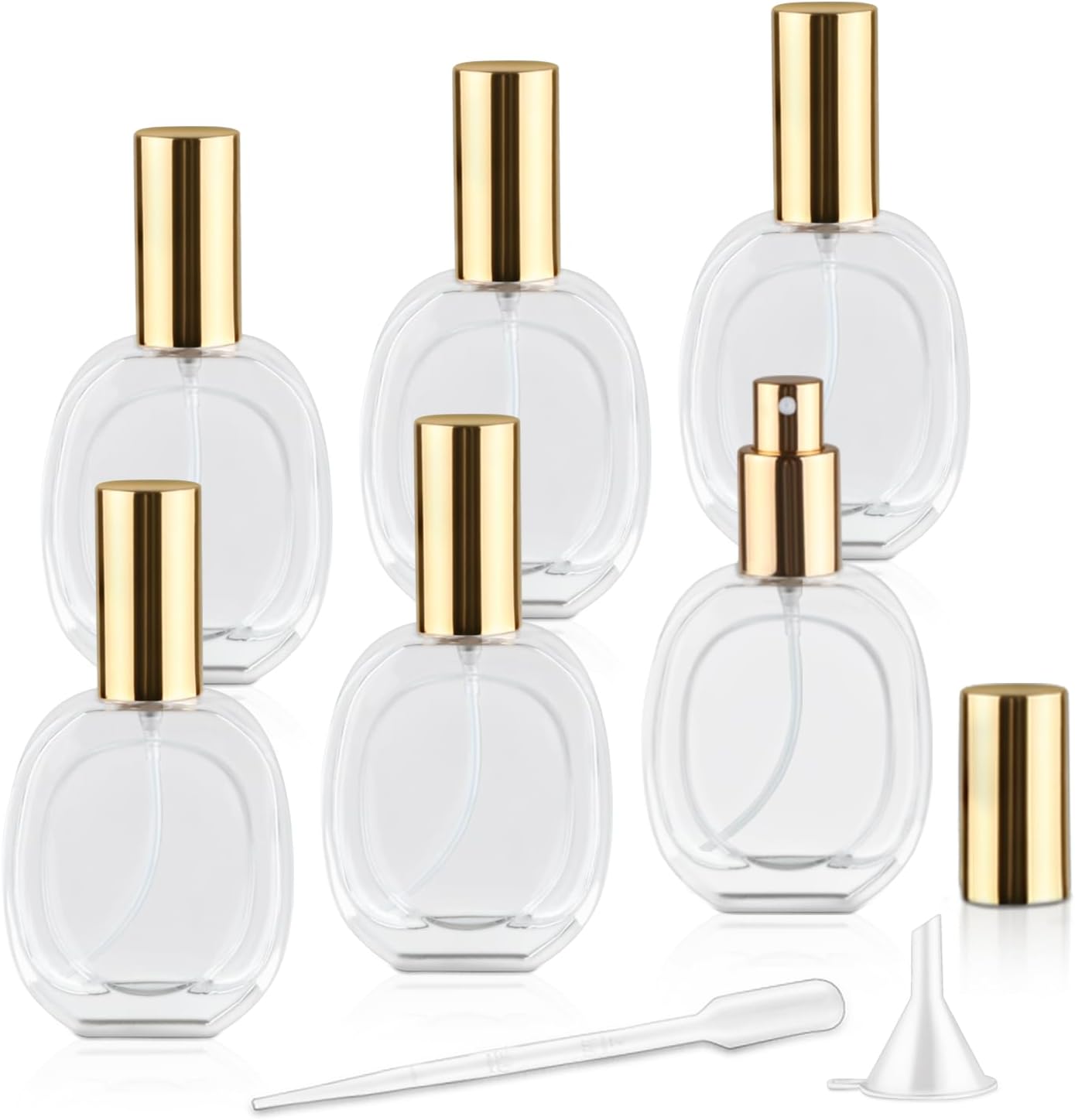 Amazon.com: 6 Pcs 50ml/1.7oz Glass Spray Bottle Clear Empty Perfume ...