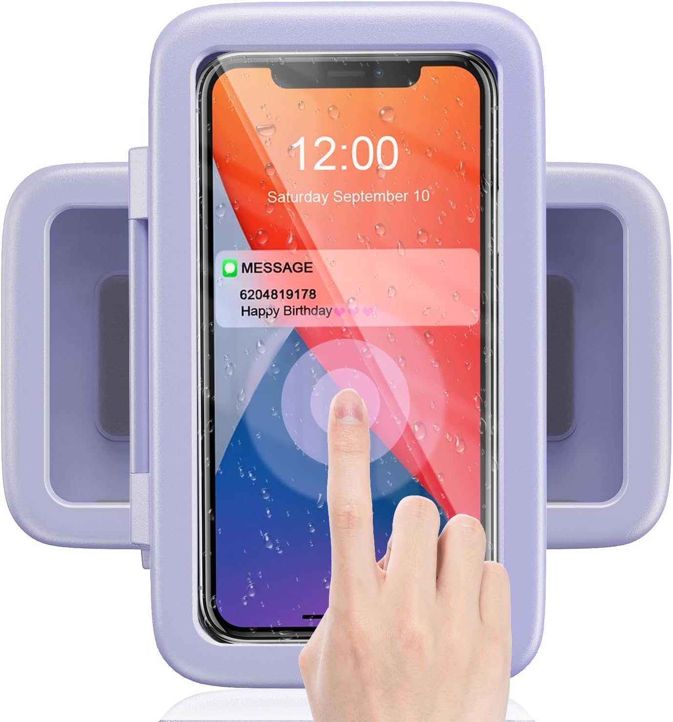 Amazon.com: LC-dolida Shower Phone Holder Waterproof 480 Rotation Phone ...