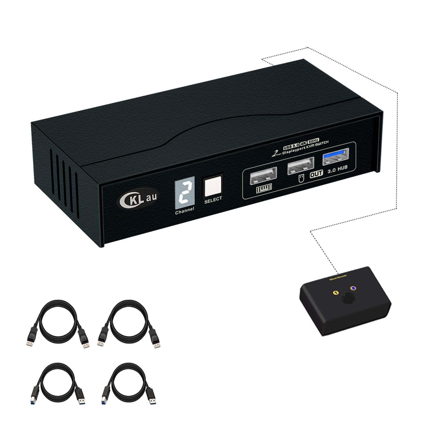 CKLau 4K@60Hz 2K@144Hz 2 Port Displayport KVM Switch Philippines | Ubuy