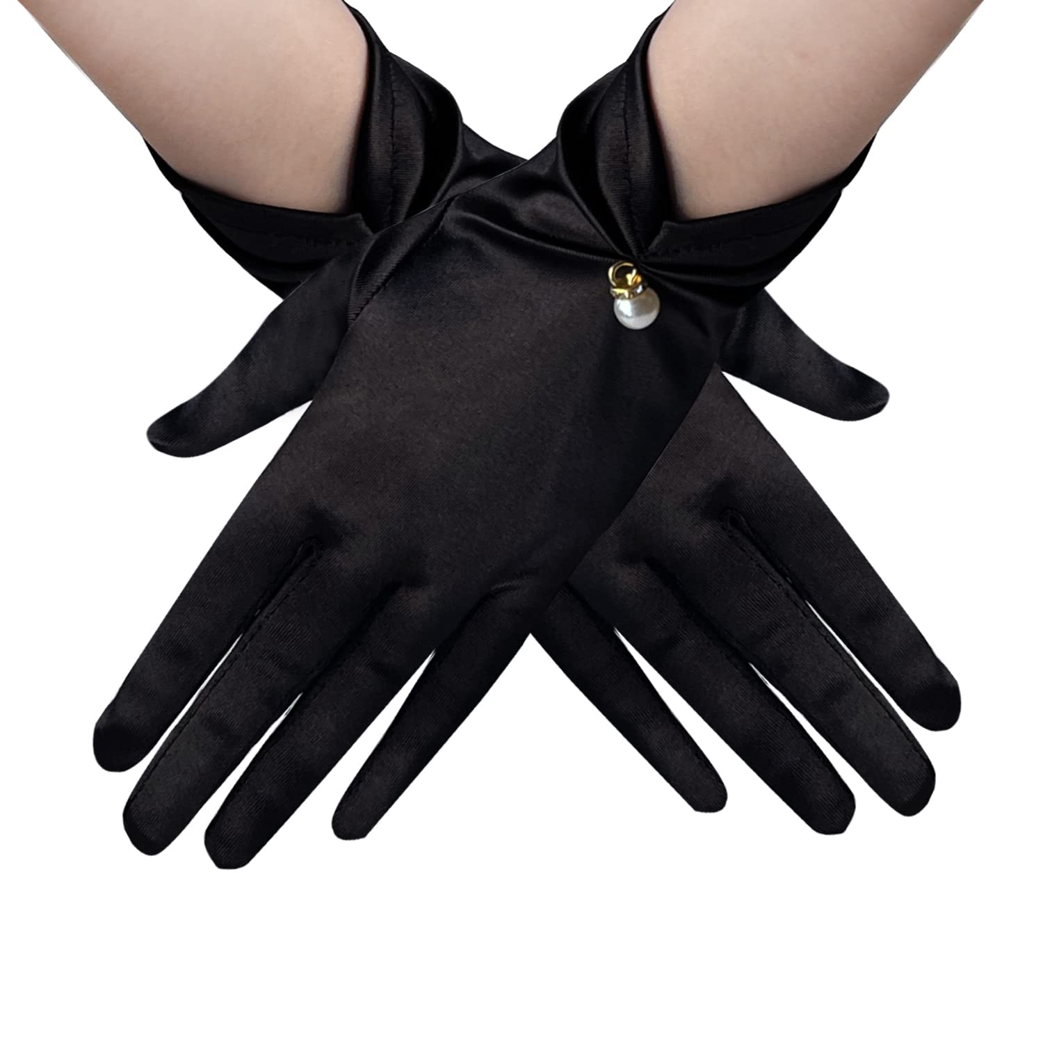 Snapklik.com : Gionforsy Floral Lace Gloves For Bridal Elegant Short ...