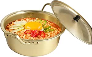 Amazon.com: Korea Noodle Pot Ramen Cooking Pot with Lid - Aluminum ...