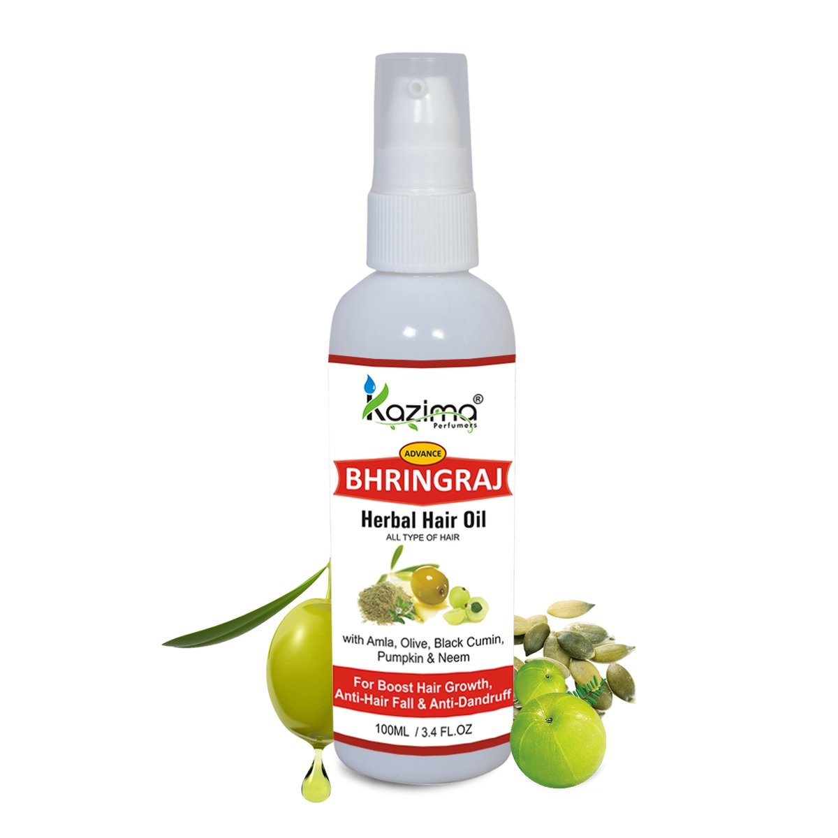 Kazima Premium Quality Bhringraj Herbal Hair Oil For Unisex Bhringa ...