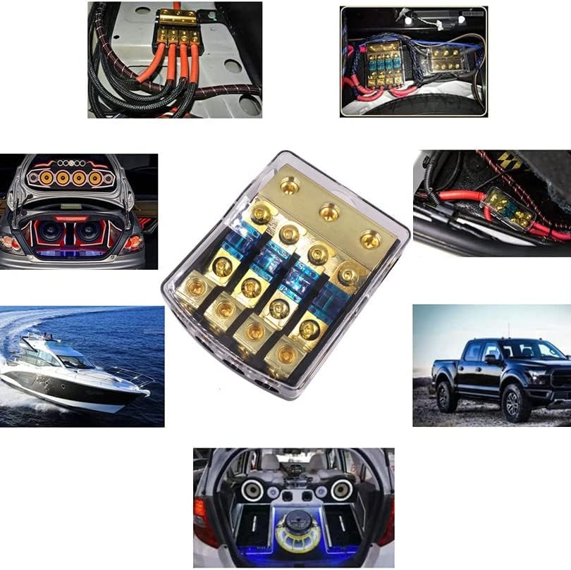 Snapklik.com : 4 Way Fuse Holder HiFi Auto Fuse Distribution Block 60 ...