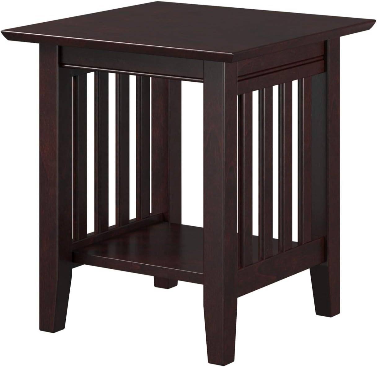 Amazon.com: AFI Mission End Table with Charging Station in White : Home ...