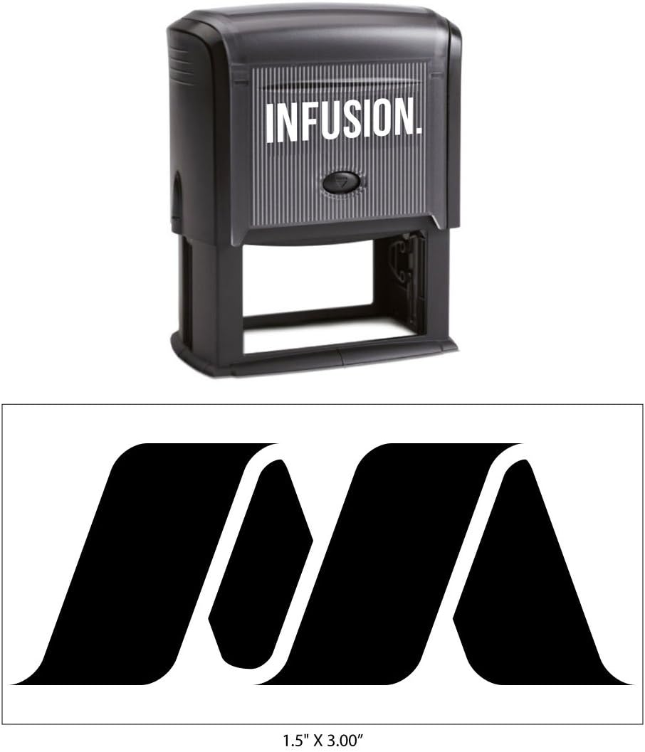 Amazon.com : Infusion 1.5" X 3" Custom, Large, Rectangular Self-Inking ...