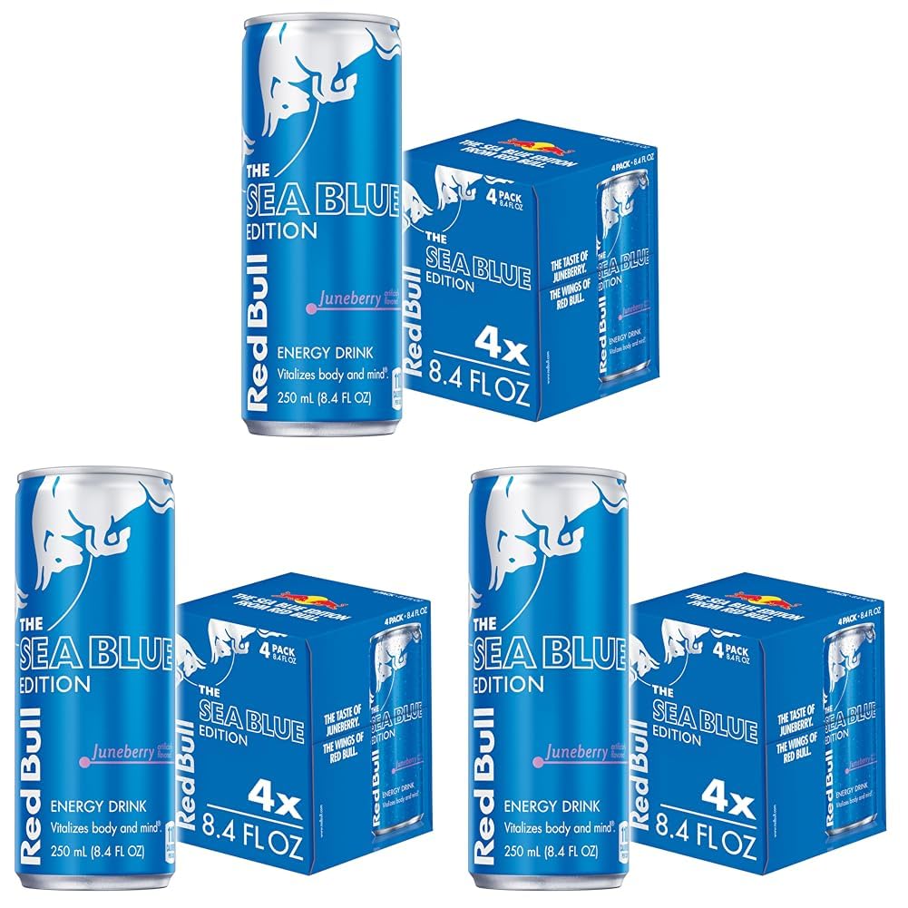 Amazon.com: Red Bull Sea Blue Edition Energy Drink, Juneberry, with ...
