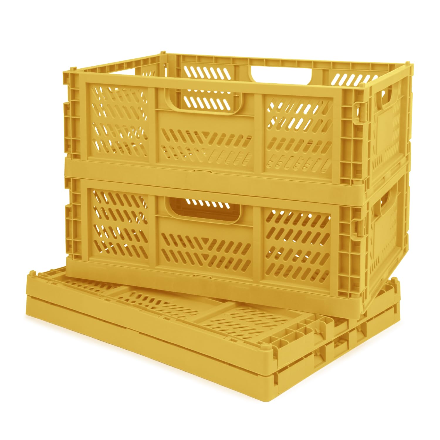 Amazon.com : Domiella 4-Pack Crates for Storage, 16x12x6 Storage Crates ...
