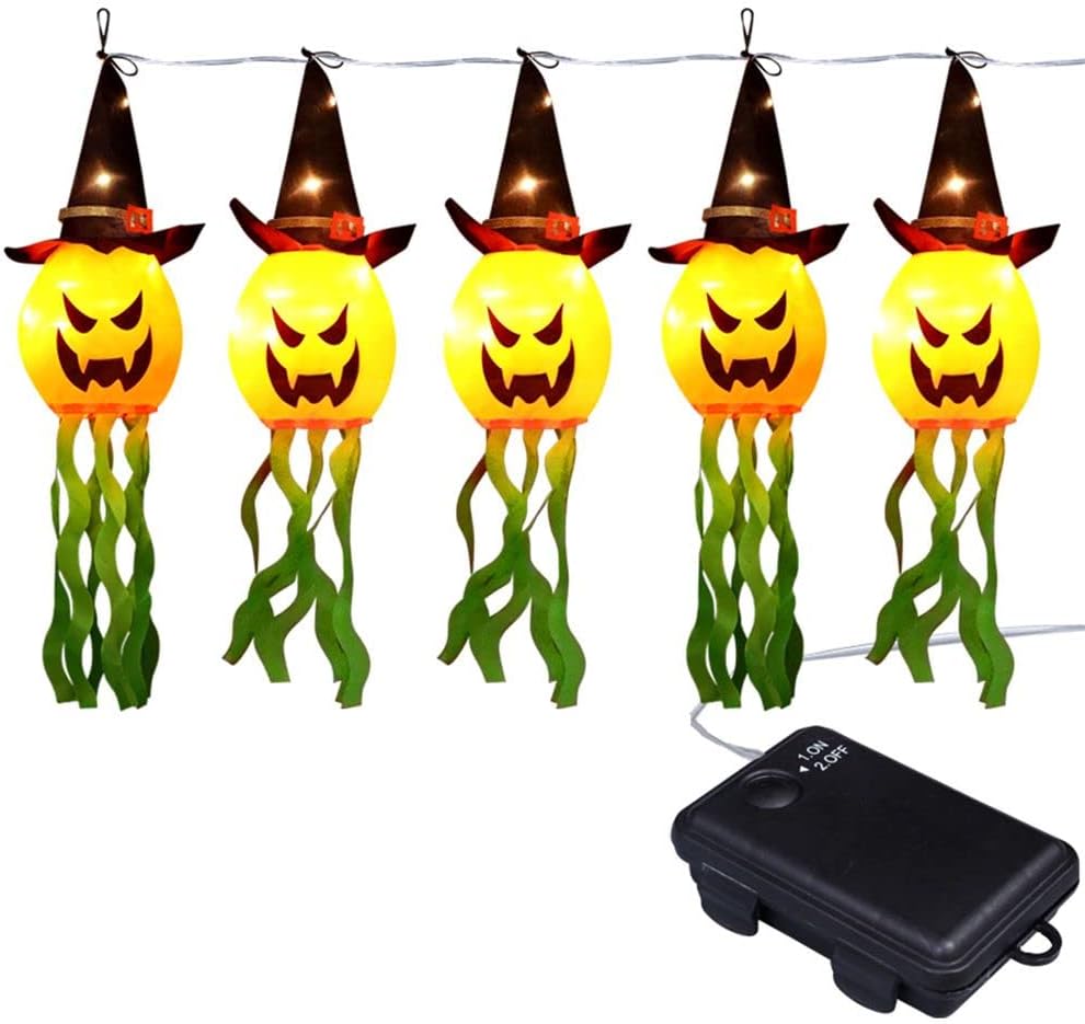 Halloween Ghost Light 5 LED Halloween Decorations Spectre String Lights ...