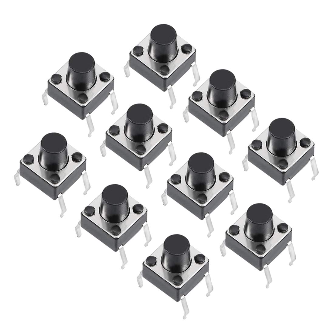 sourcing map 6x6x7mm Panel Small PCB Momentary Tactile Tact Push Button ...
