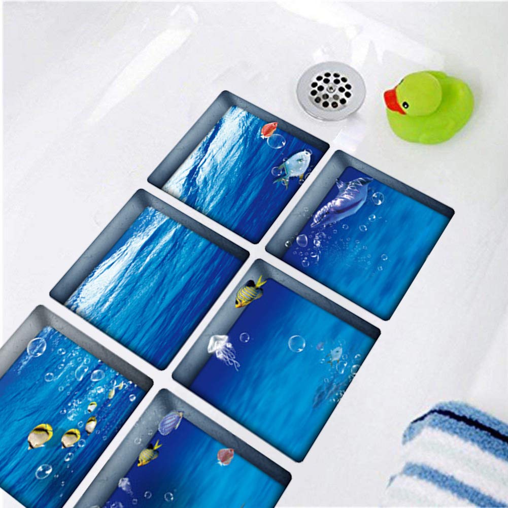 Amazon.com: ChezMax Goldfish Non Slip Bathtub Stickers, Adhesive Anti ...