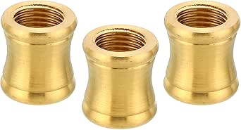 PATIKIL M10 Thread 14x15mm Lamp Pipe Brass Coupling, 3 Pack Threaded ...