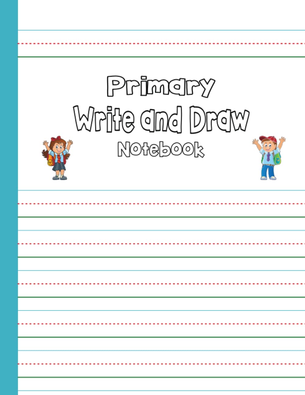 Primary Write and Draw Notebook: Primary Journal with Dotted Midline ...
