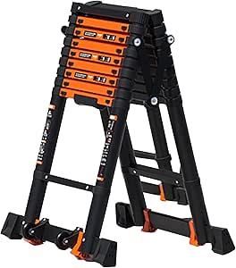 Teles Ladders Tall Telescoping Ladder - Lightweight Portable Folding ...
