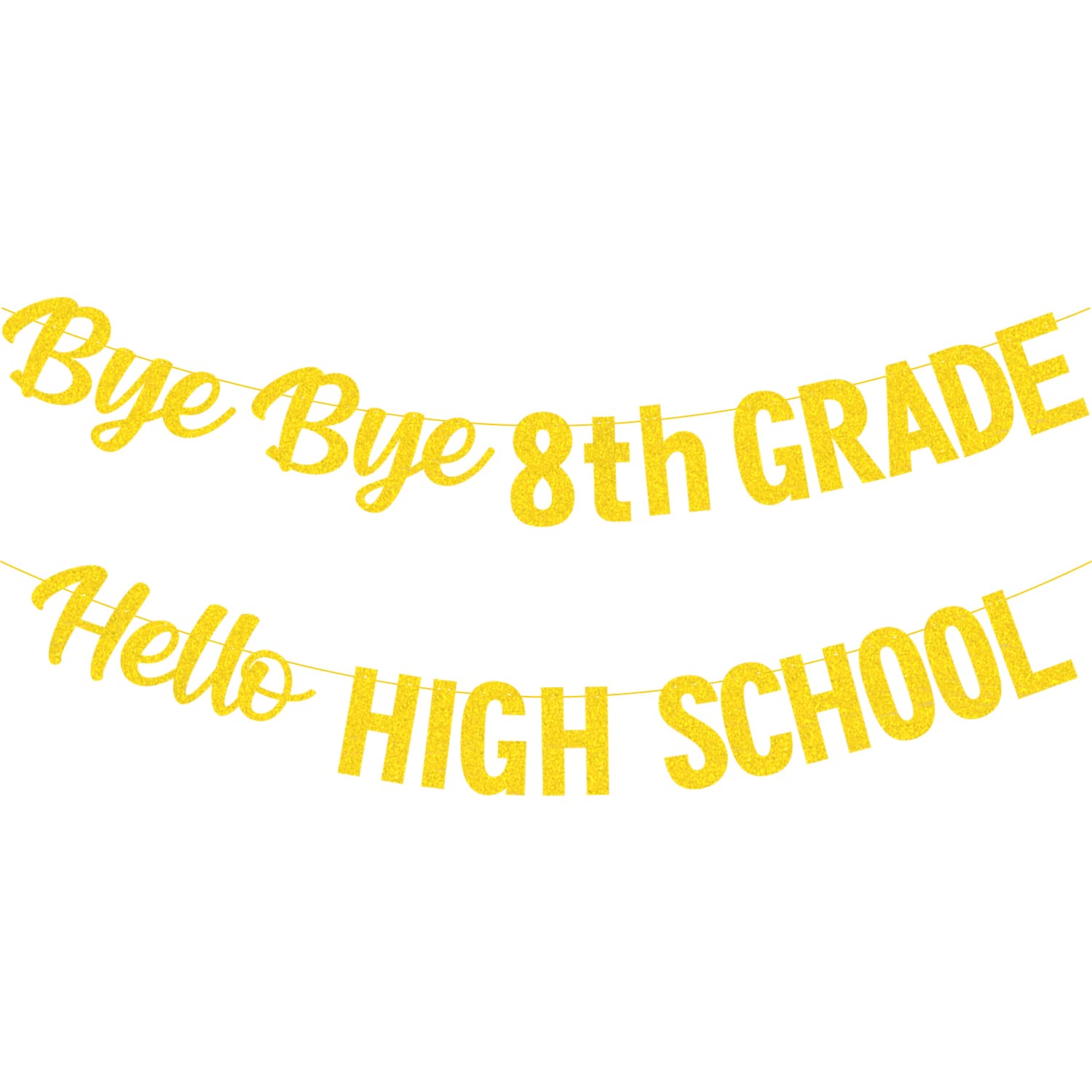 Amazon.com: Bye Bye 8th Grade Hello High School Banner, 8th Grade ...