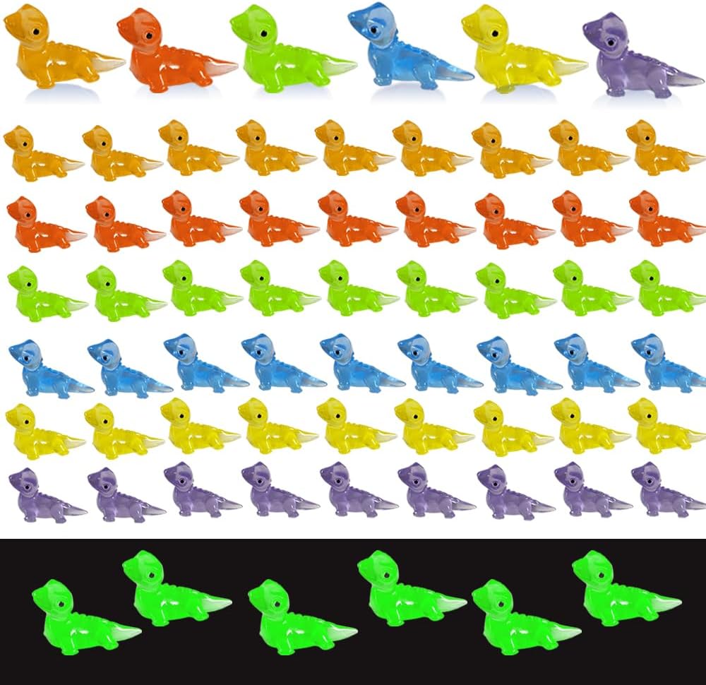 Amazon.com: AWEELON 120 Pcs Mini Glow Lizard Miniature Statue Cute ...