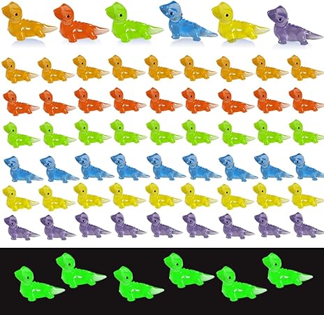 Amazon.com: AWEELON 120 Pcs Mini Glow Lizard Miniature Statue Cute ...