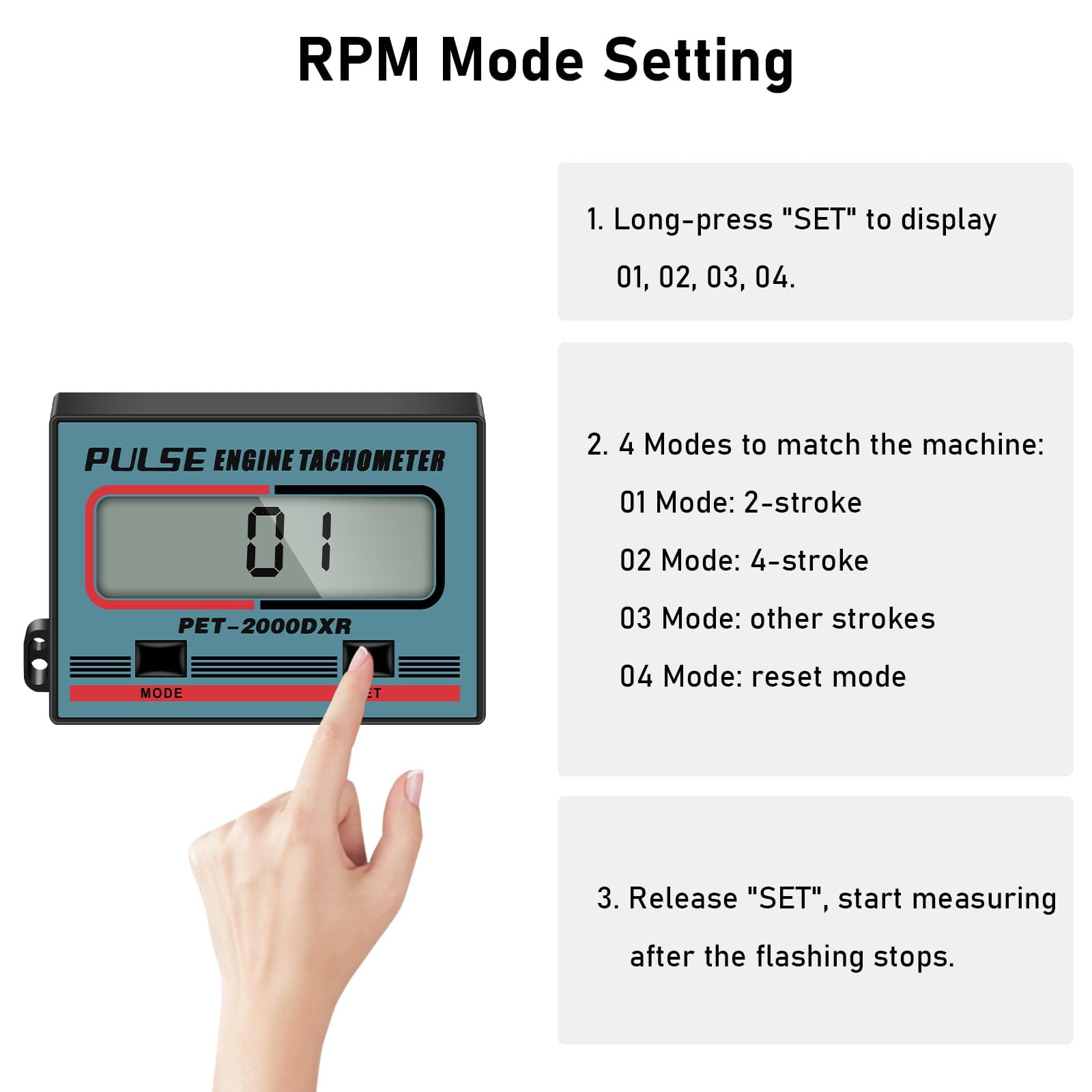 Snapklik.com : Digital Tachometer, 2 Stroke 4 Stroke Small Engine ...