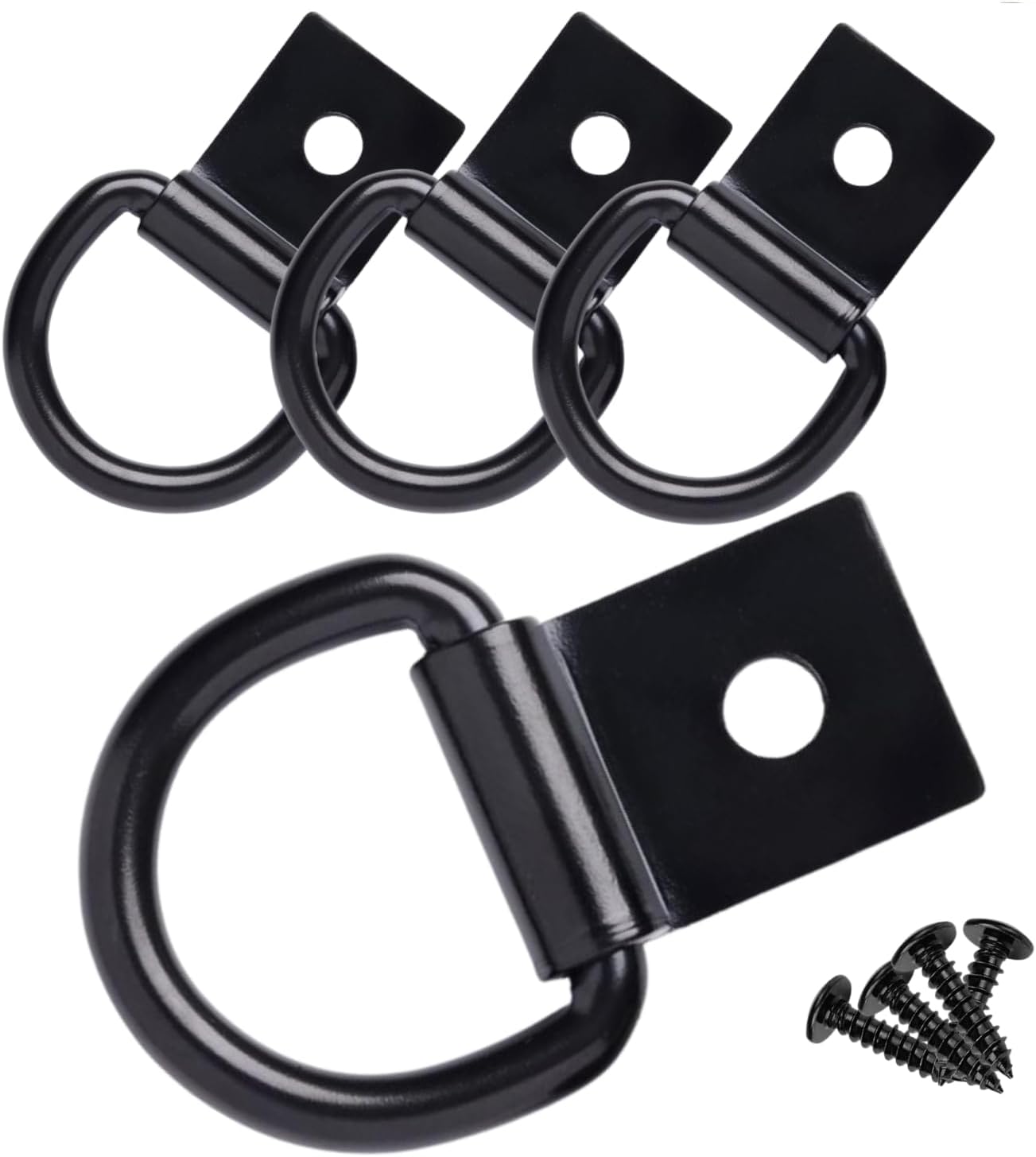 Amazon.com: VIYOGA 4 Pcs D-Rings Tie Down Anchors with Screws, 1/4" Heavy Duty Steel Tie Down ...