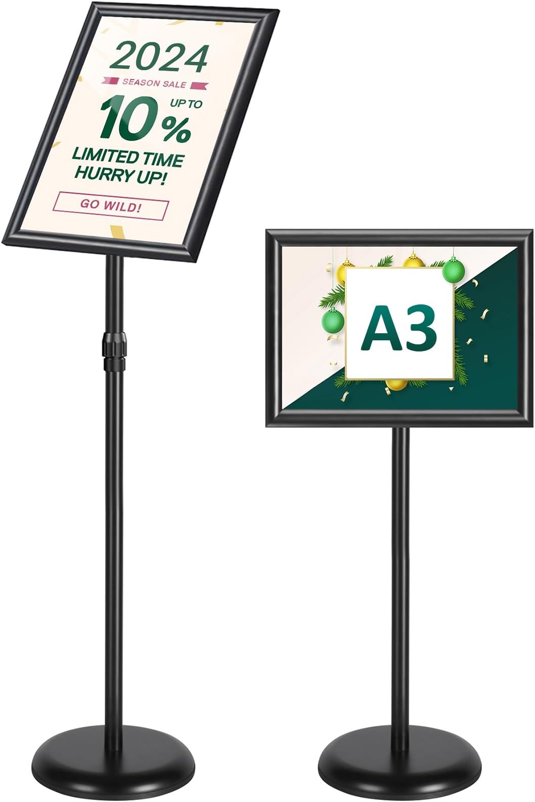 WenYa A3 Sign Holder Adjustable Aluminium Poster Stand Interchangeable ...