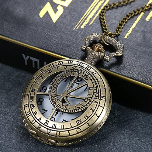 Amazon.com: LANCARDO Antique Bronze Unisex Hollow Out Astrolabe Carving ...