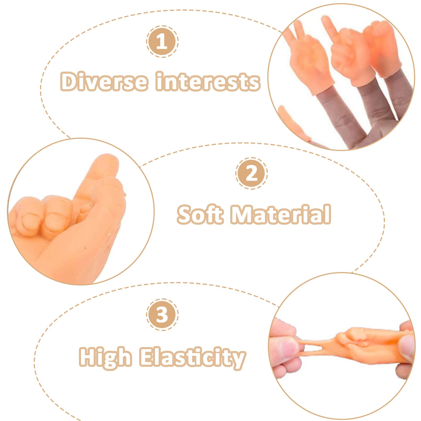 13Pcs Tiny Hands, Middle Finger Puppet, Tiny Hands on Sticks, Finger ...