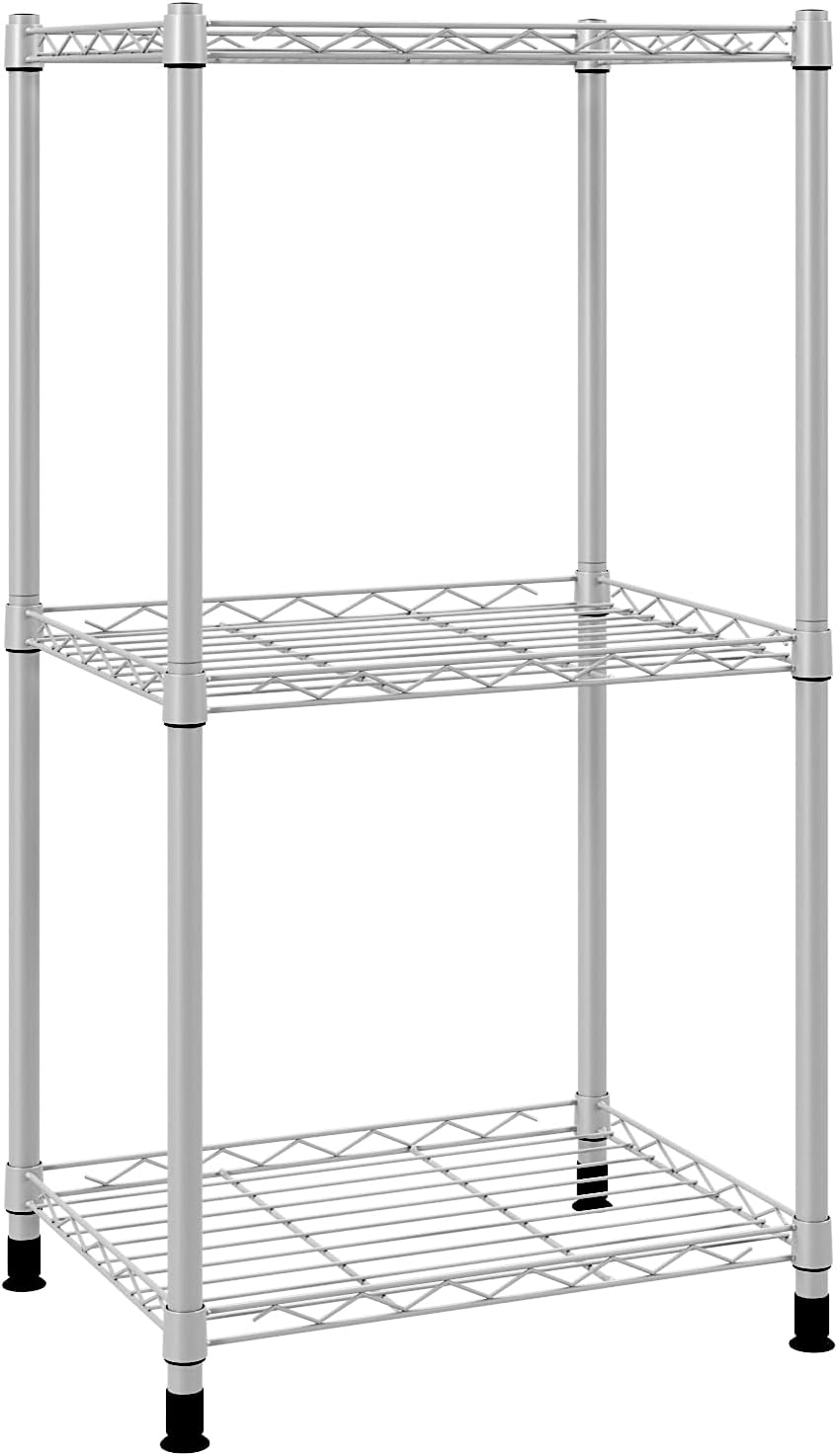 Amazon.com: ZHAZHADI 3 Tier Fixed Layer Spacing Storage Shelf Metal ...