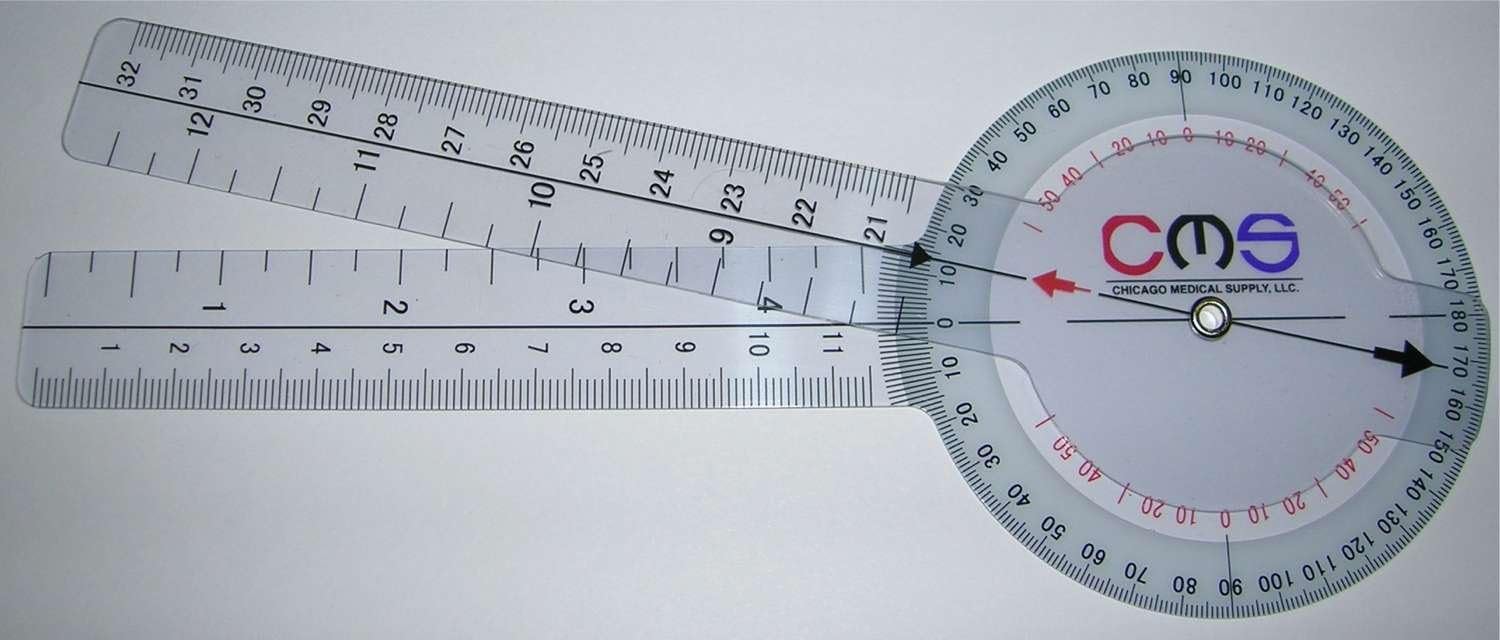 Amazon.com: CMS Protractor Goniometer 360 Degree Axis & Range of Motion ...