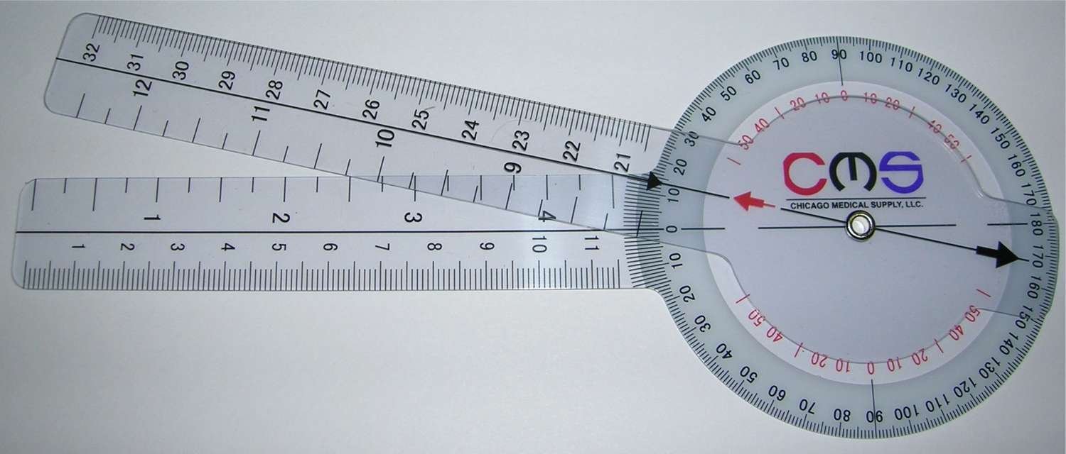 Cms Protractor Goniometer 360 Degree Axis And Range Of Motion ...