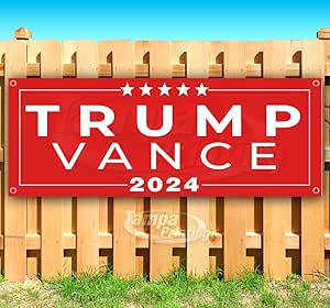 Amazon.com : Trump Vance SB00087 Banner 13 oz | Non-Fabric | Heavy-Duty ...