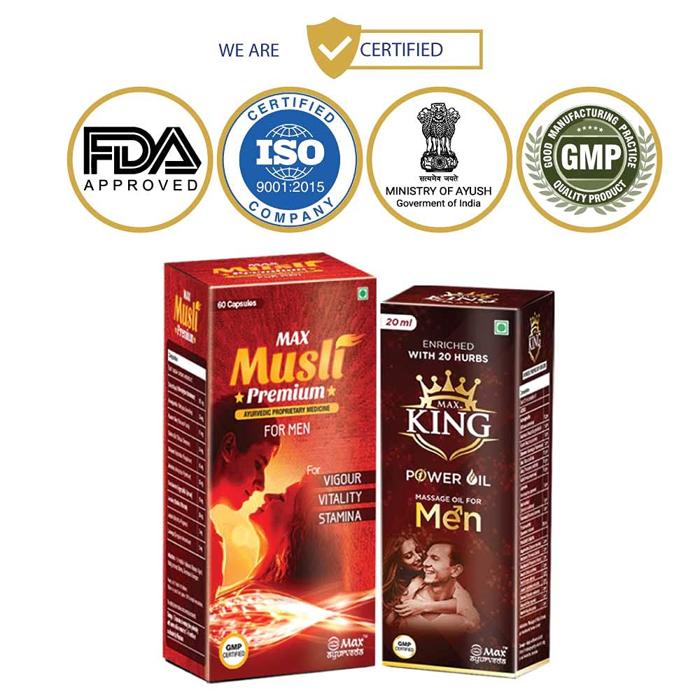 Buy Max Ayurveda Musli & King Power Oil for Stamina, Extra Vitality ...