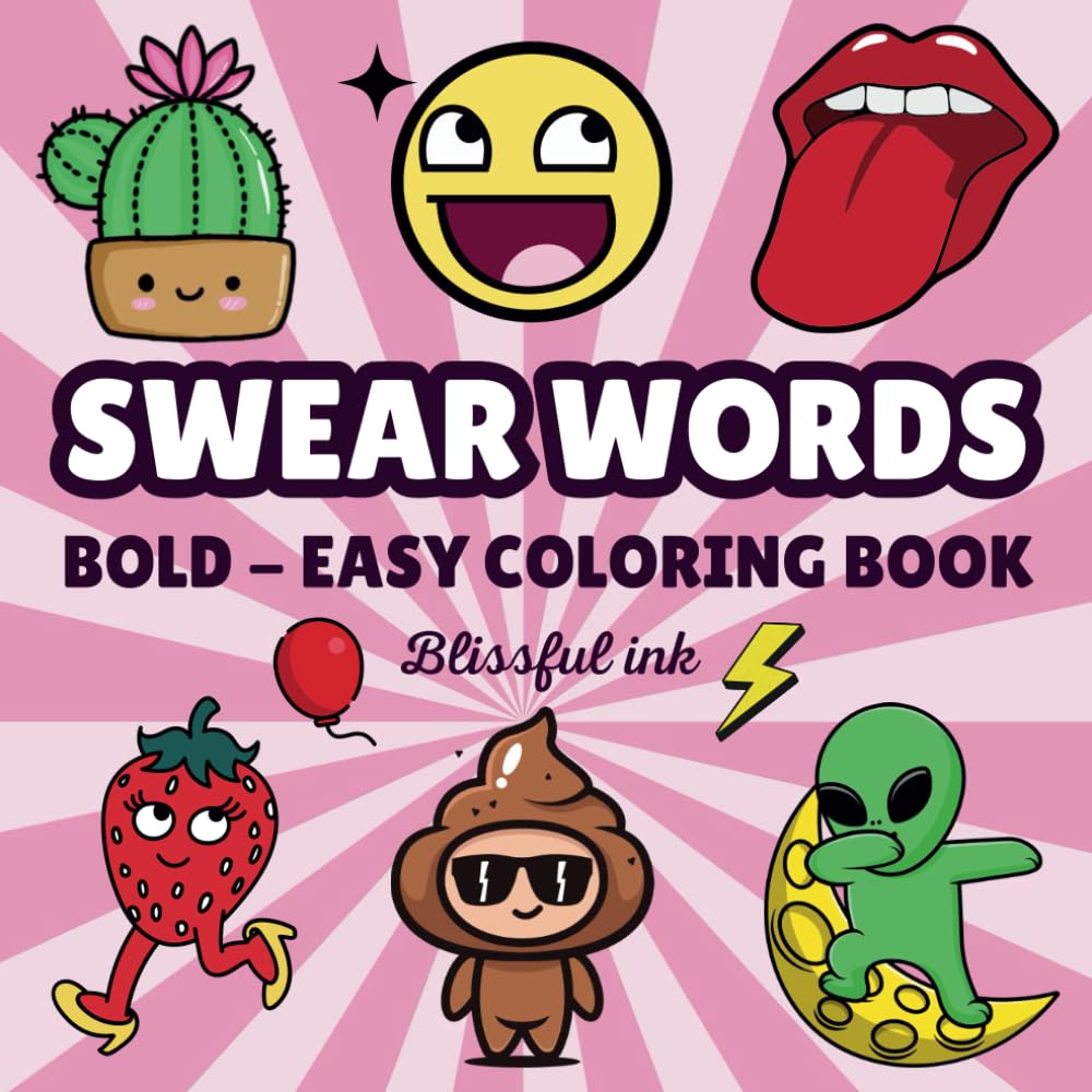 Amazon.com: Swear Words Bold and Easy Coloring Book: 35 Groovy and ...