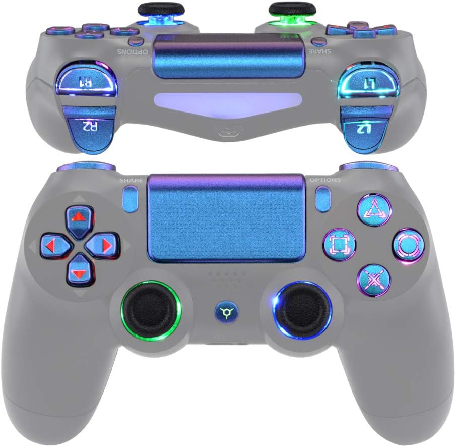 eXtremeRate LED Botones para PS4 Mando Teclas Botón D-Pad Joysitcks ...