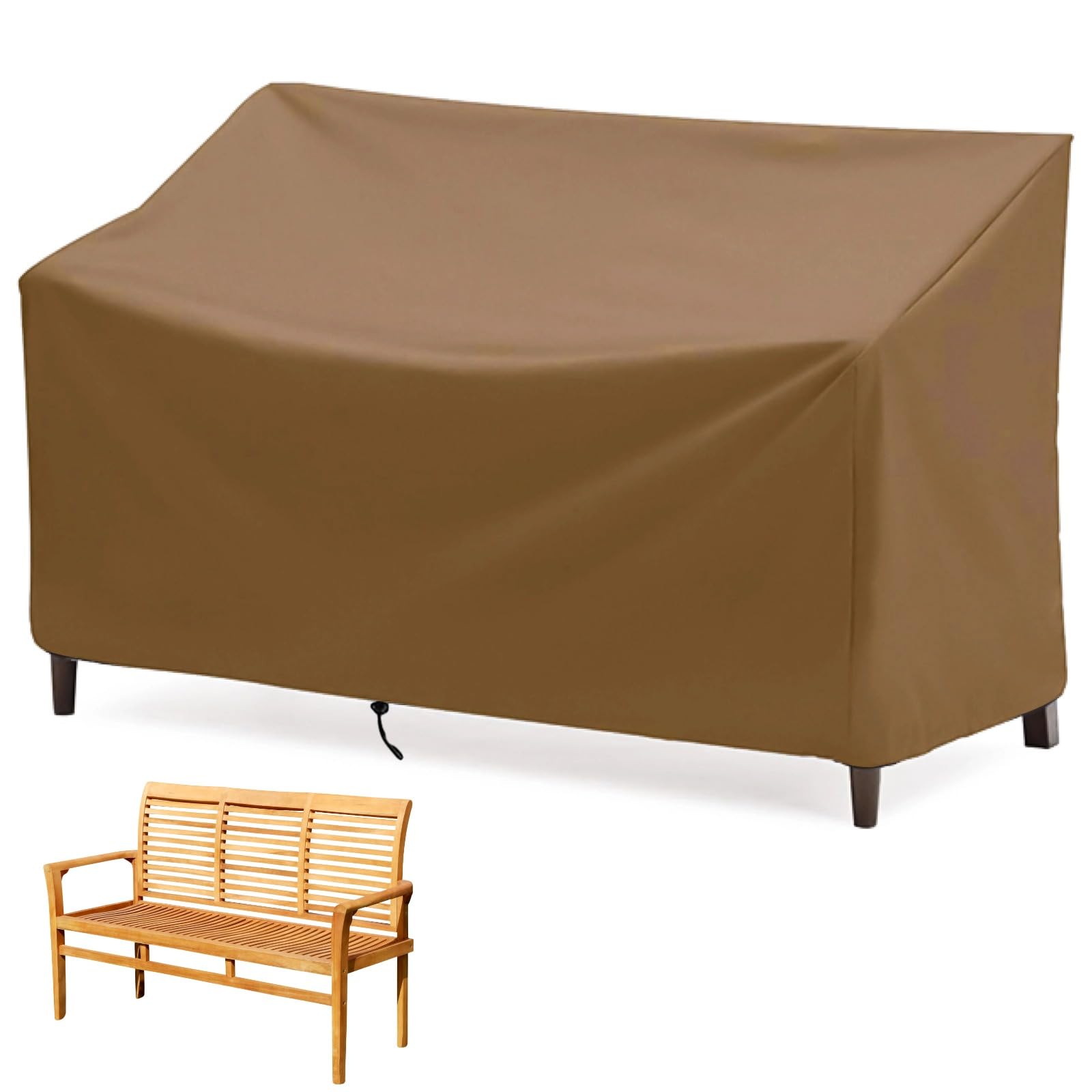 Amazon.com: Outdoor Bench Cover for 3-Seater Bench, 210D Waterproof ...