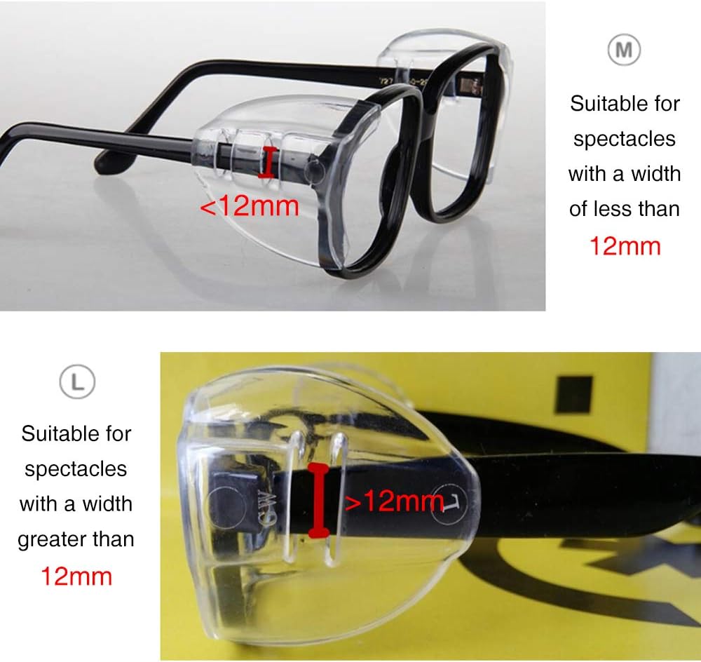 6 Pairs Eye Glasses Side Shields,Slip on Side Shields for Safety ...