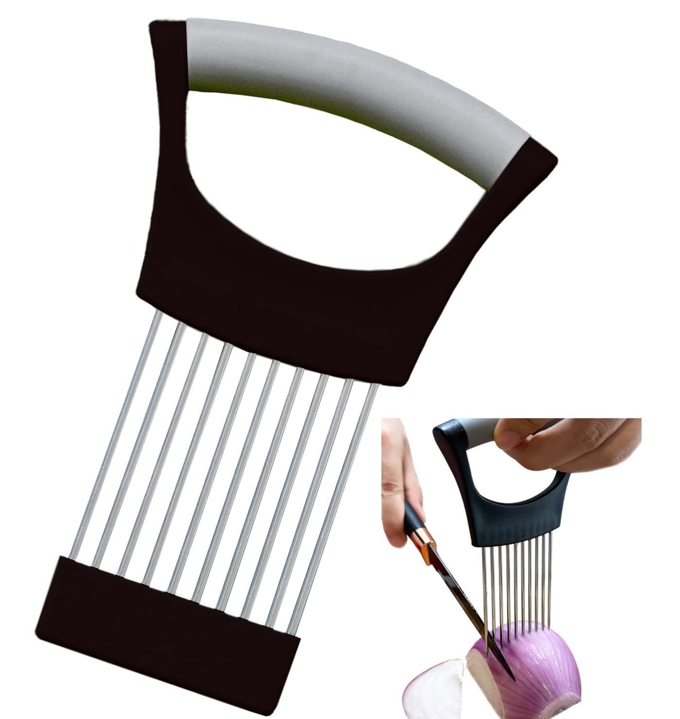 Amazon.com: Onion Slicer Vegetable Chopper Onion Holder Slicing,Tomato ...