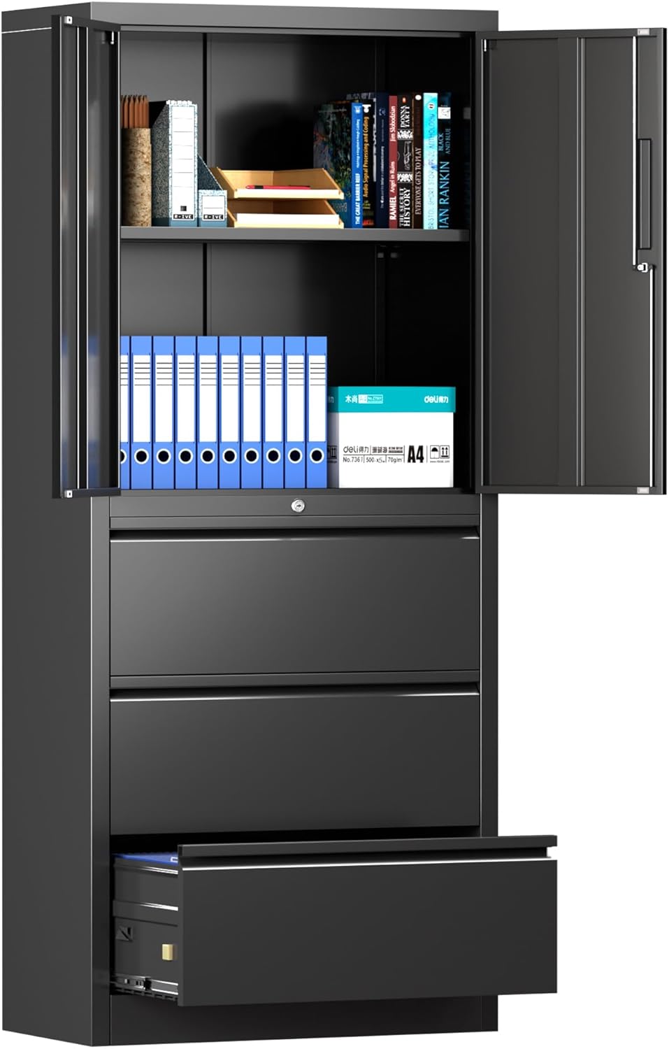Amazon.com: LOCENHU 70.1" H Metal File Cabinets,File Cabinet with Lock ...