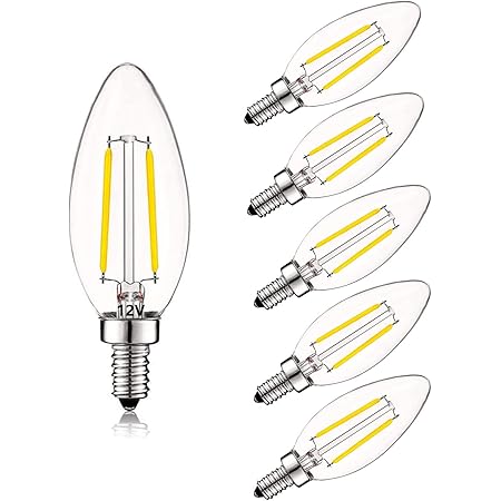 Amazon.com: OPALRAY LED Candelabra Low Voltage Bulb, DC 12V Input, 2W ...