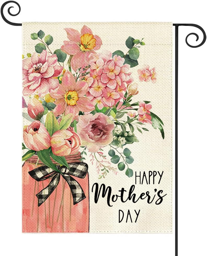 Amazon.com : H&G Studios Happy Mother's Day (Pink) Flag Home Garden ...