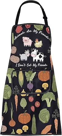 Amazon.com: BNQL Vegan Apron Vegan Lovers Gifts Vegan Gifts Animals Are ...