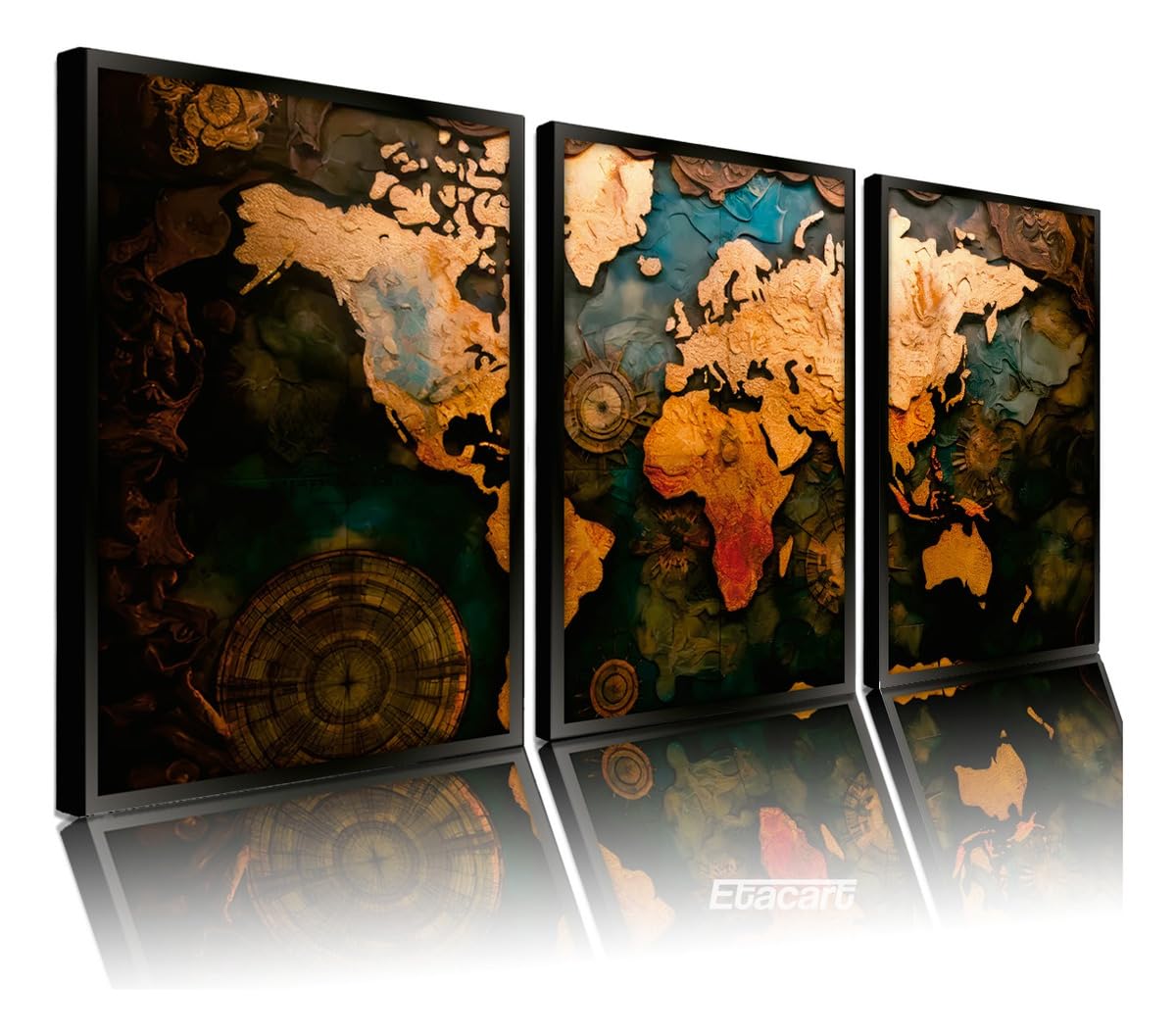 Quadro Decorativo 80x60 Mapa Mundi Sala Hall | Amazon.com.br