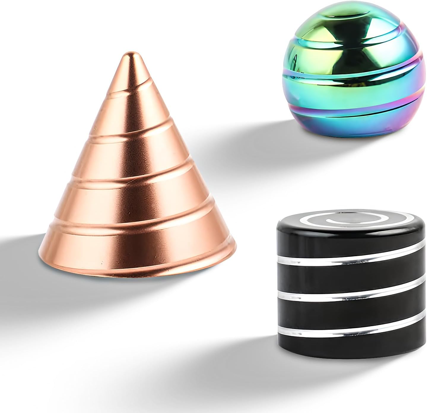 Amazon.com: 3 in 1 Kinetic Spinning Desk Toys,Spinning Toys,Fidget Toys ...